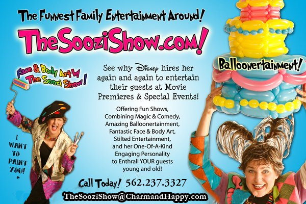 The Soozi Show featuring Suzanne Haring Stilt walker Face Painter ...